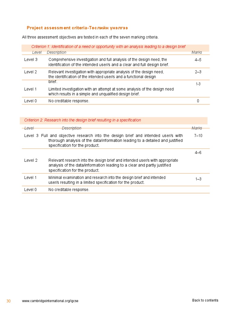 Project Assessment Criteria | PDF | Learning | Specification (Technical ...