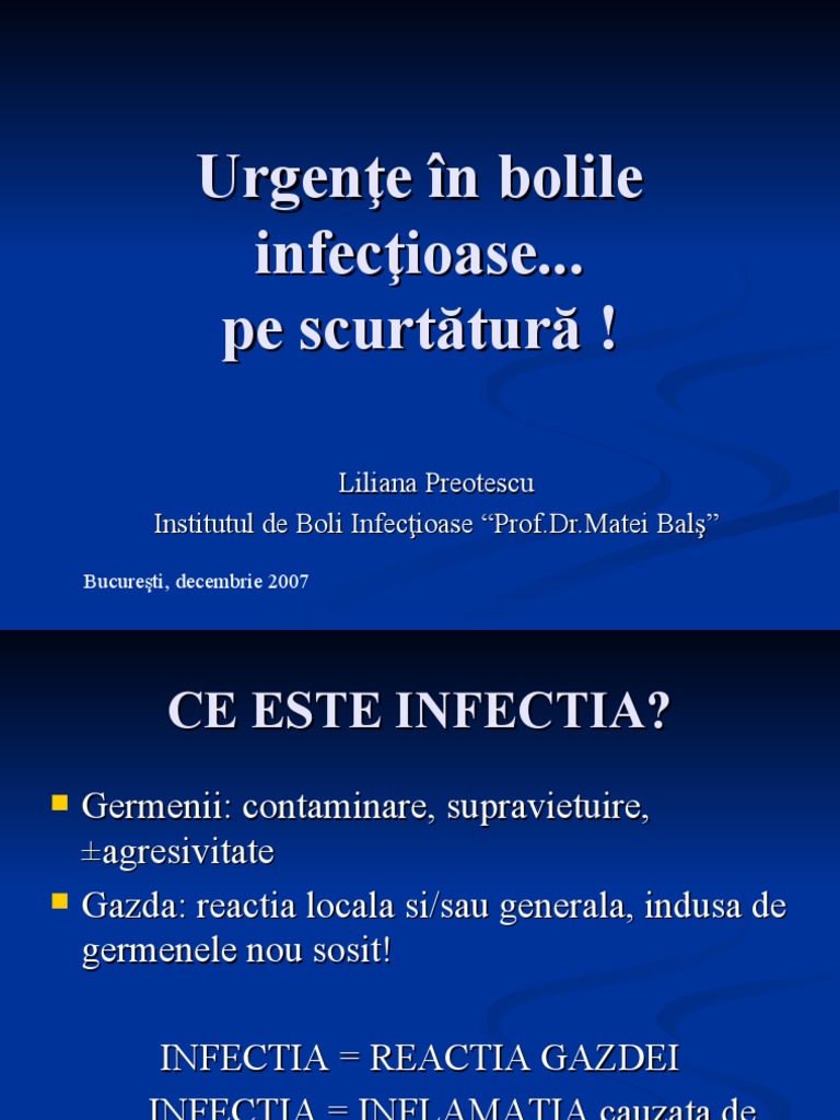Urgente Infectioase | PDF