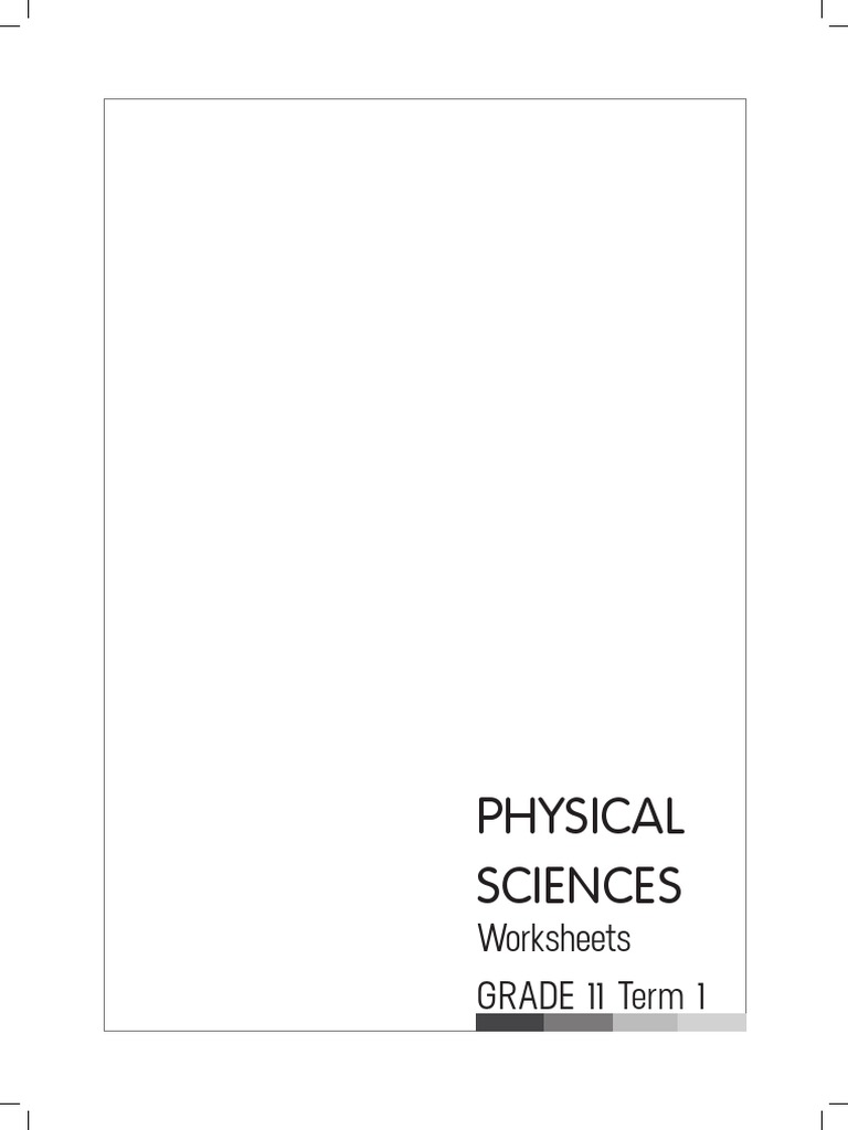 Physical Sciences Grade 11 Term 1 | PDF | Force | Friction