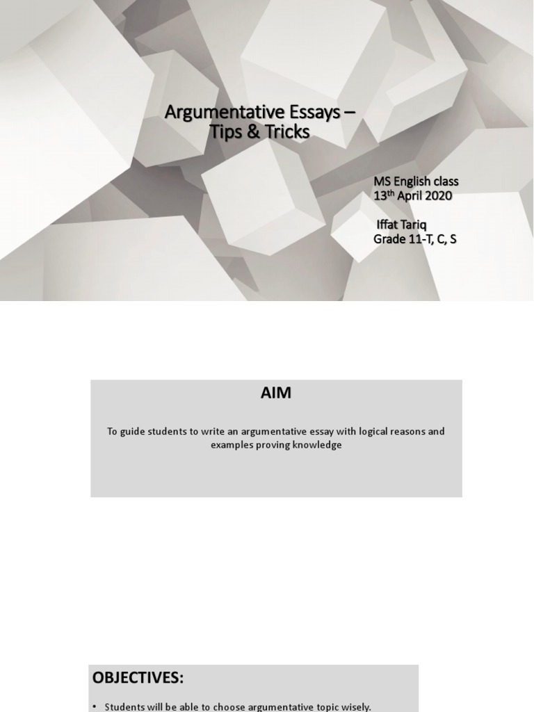 Argumentative Essay | PDF | Argument | Essays