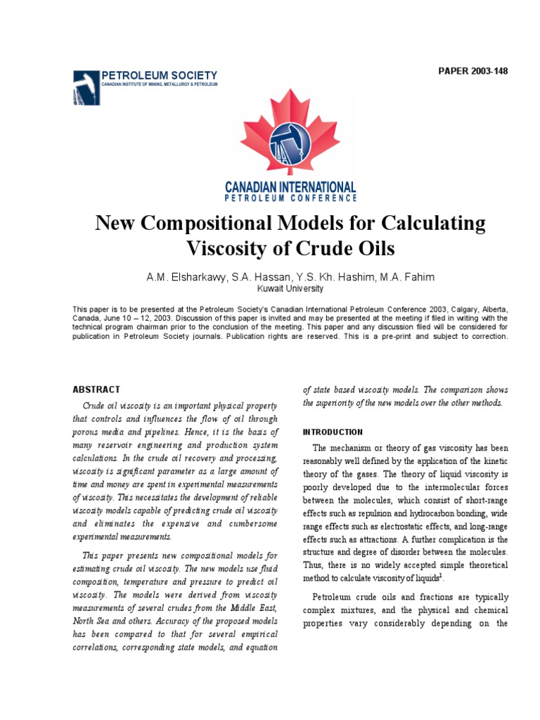 Crude Oil Viscosity Data Modelling | PDF | Viscosity | Petroleum