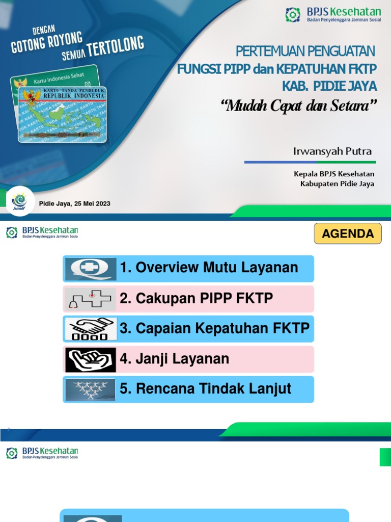 MATERI Penguatan Fungsi PIPP Dan Kepatuhan FKTP Pidie Jaya | PDF