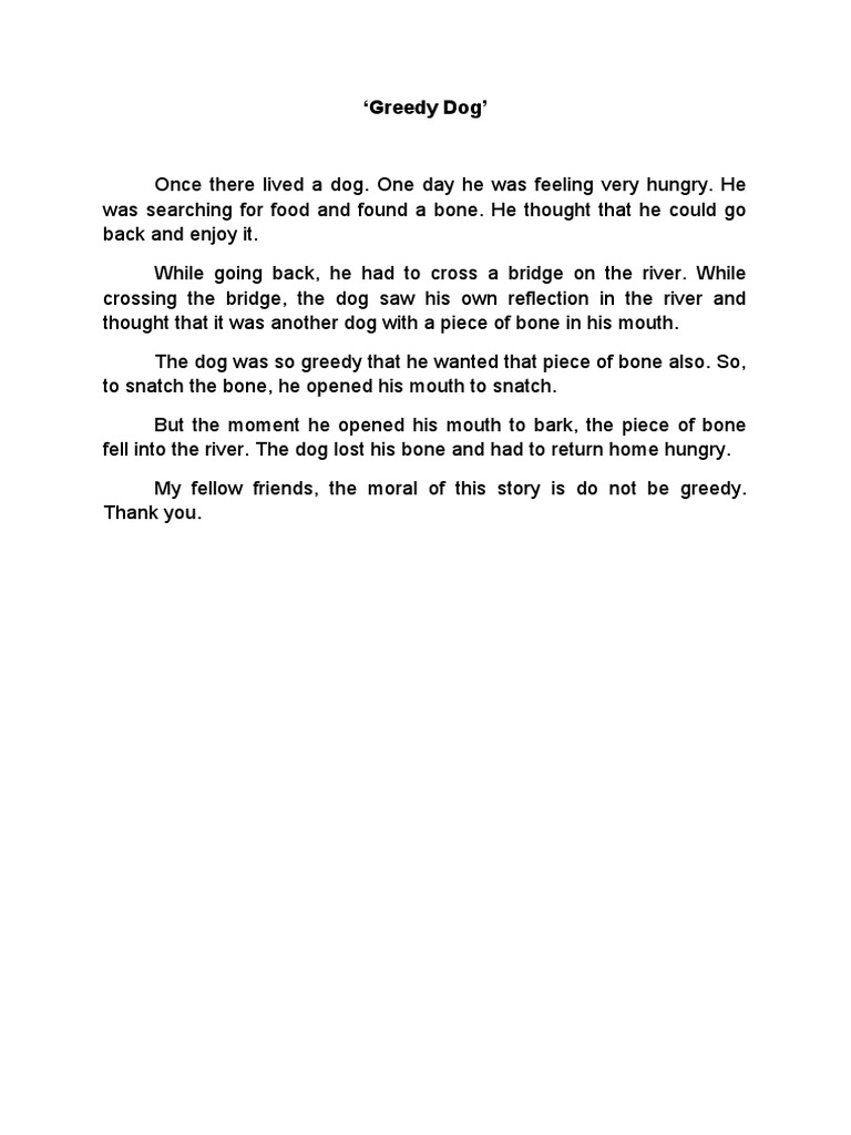 Greedy Dog | PDF