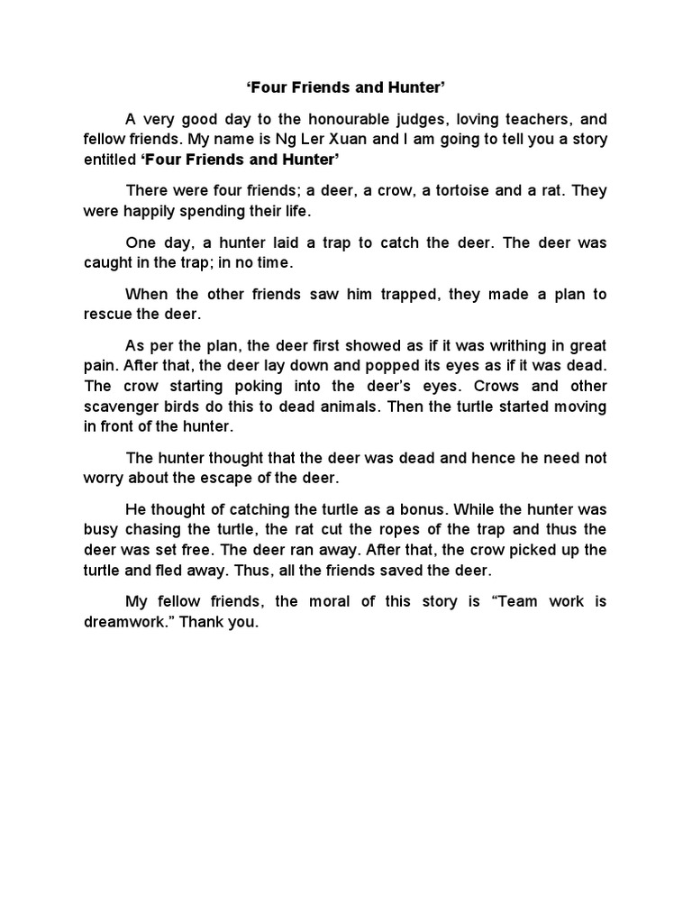 Four Friends and Hunter | PDF