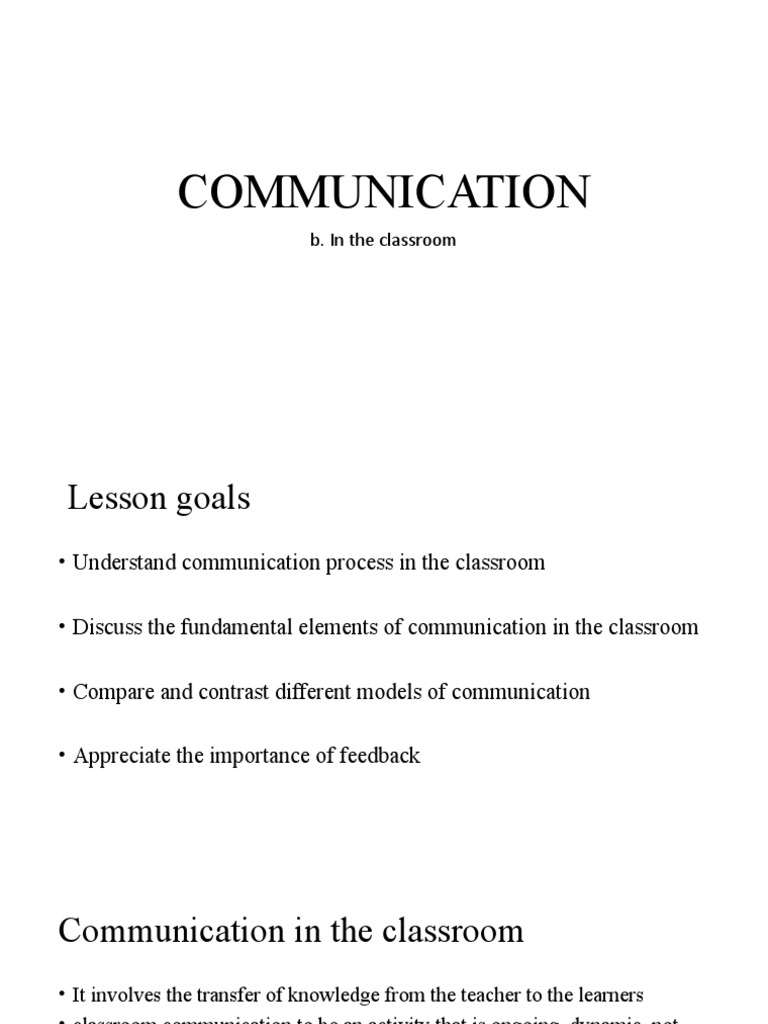 Lesson 2 - Communication | PDF | Communication | Learning