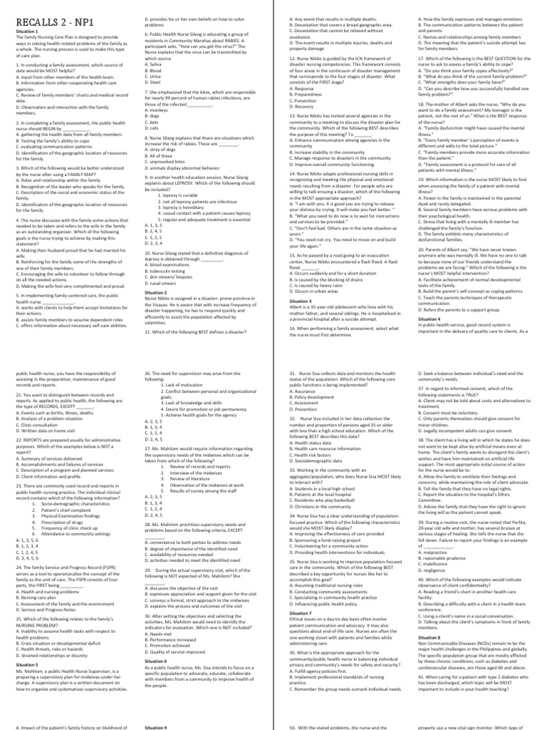 Recalls 2 | PDF | Nursing | Public Health