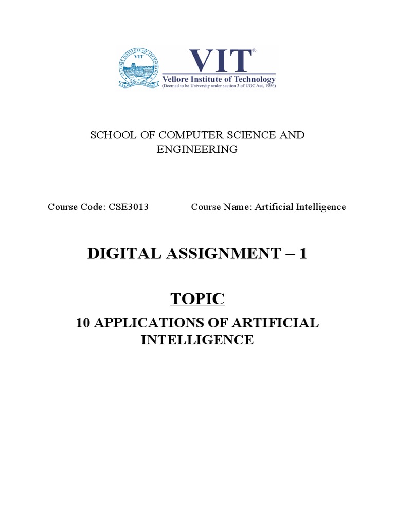 Digital Assignment 1 | PDF