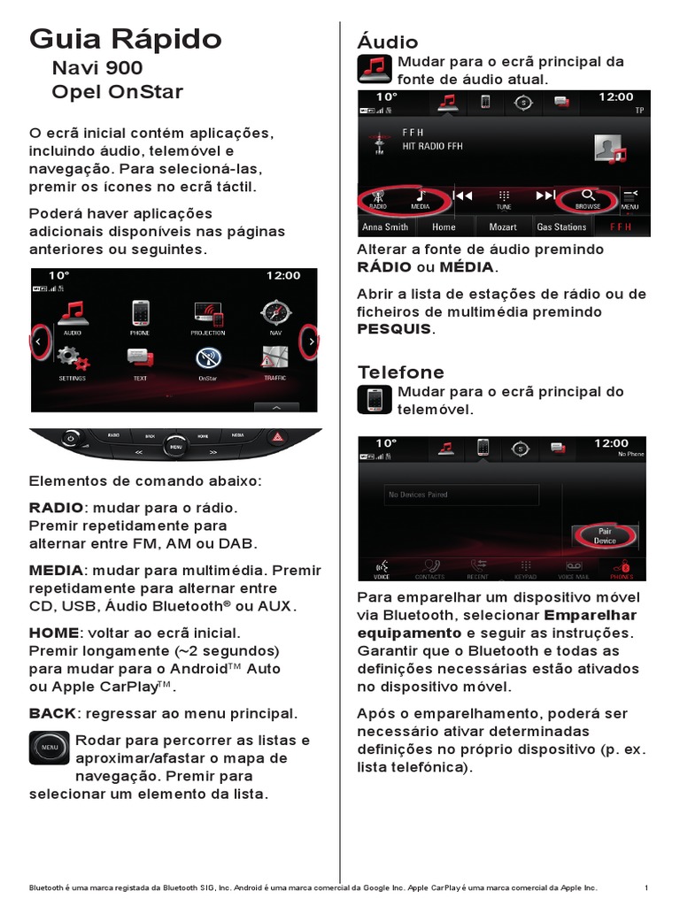 Guia Rapido Astra Navi900 Opel OnStar | PDF