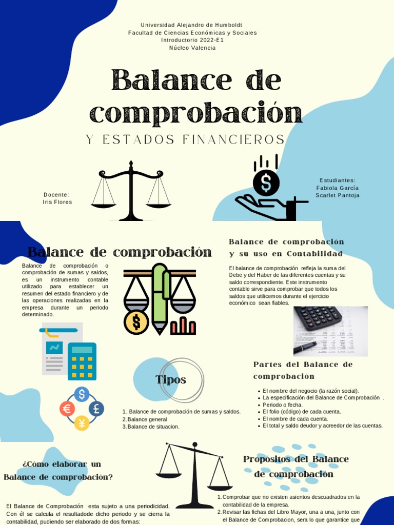 Balance de Comprobacion y Estados Financieros | PDF | Contabilidad | Estado financiero