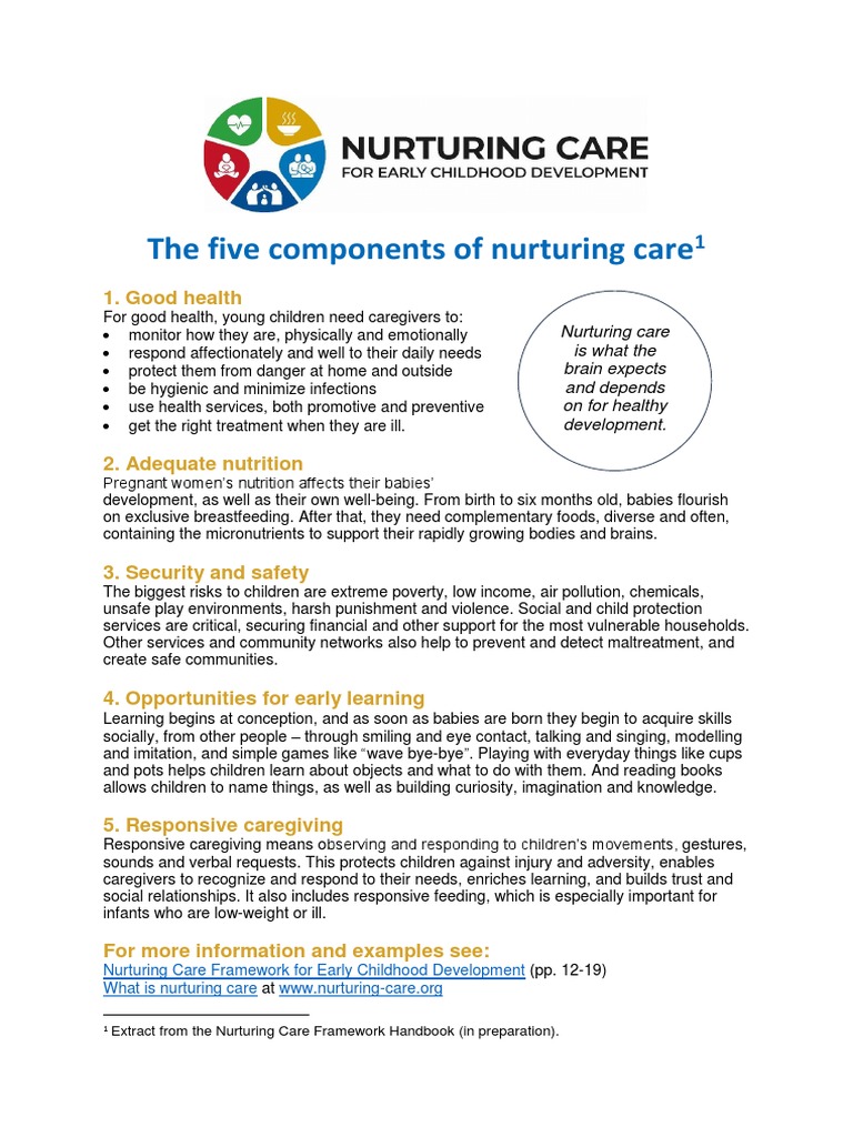Nurturing Care Components 2 | PDF | Caregiver | Human Development