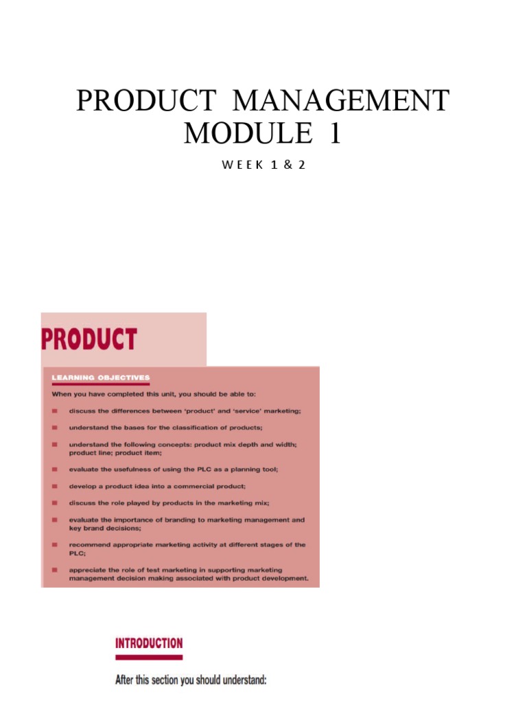Product Management Module 1 | PDF