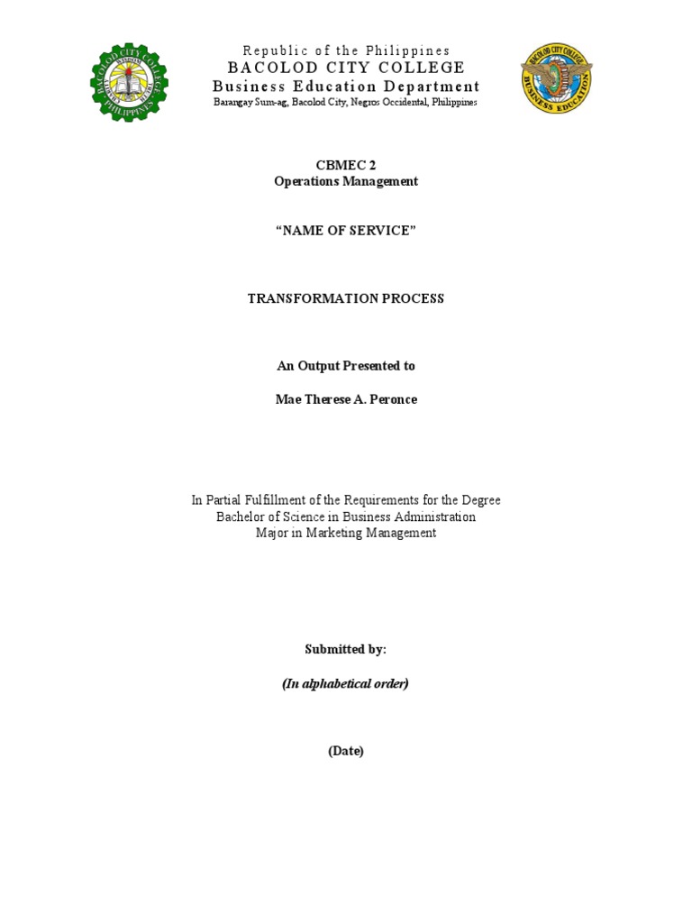 Operation Management Final Term Output | PDF