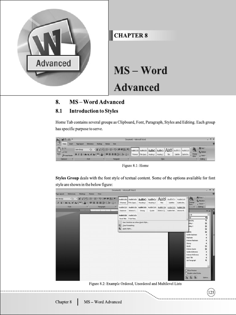 Chapter 8 - MS - Word Advanced | PDF