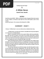 A White Heron COMPLETE NOTES | PDF