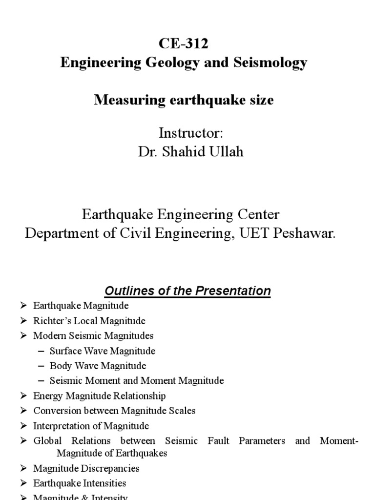Understanding Earthquake Magnitudes | PDF | Teaching Methods ...