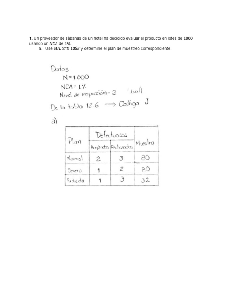 Problemario de Calidad U2 | PDF Problemario de Calidad U2 | PDF