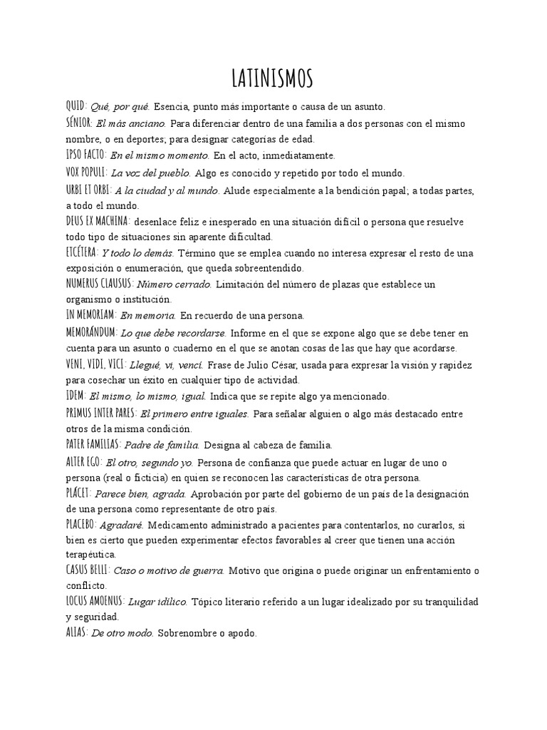 Latinismos | PDF