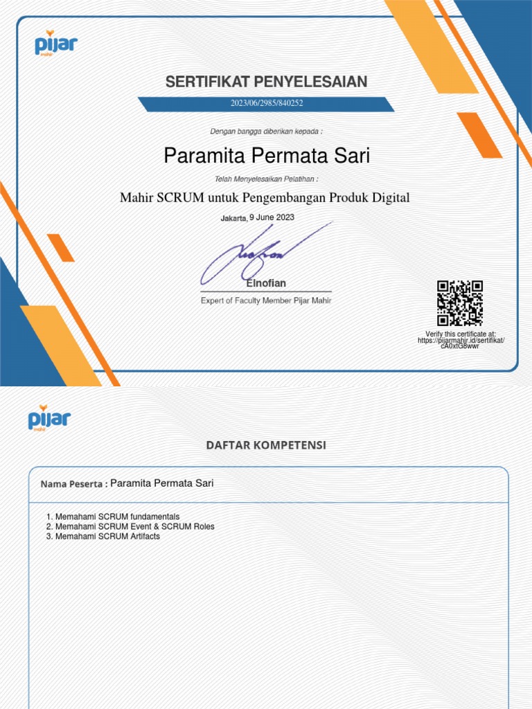 Pijar Mahir - Scrum Untuk Pengembangan Produk Digital | PDF
