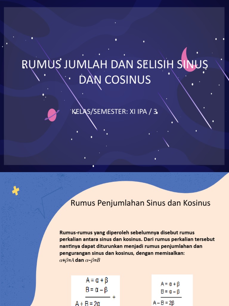 Rumus Penjumlahan Sinus Dan Kosinus B - Baru | PDF