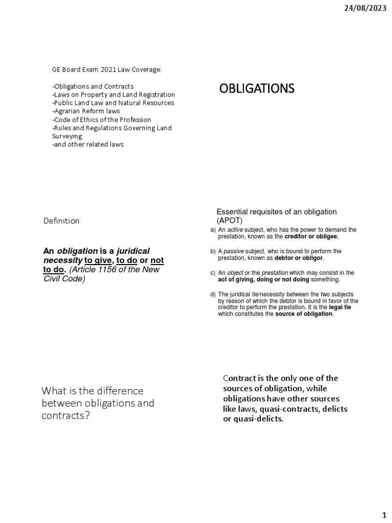 Oblicon Handout | PDF | Social Science