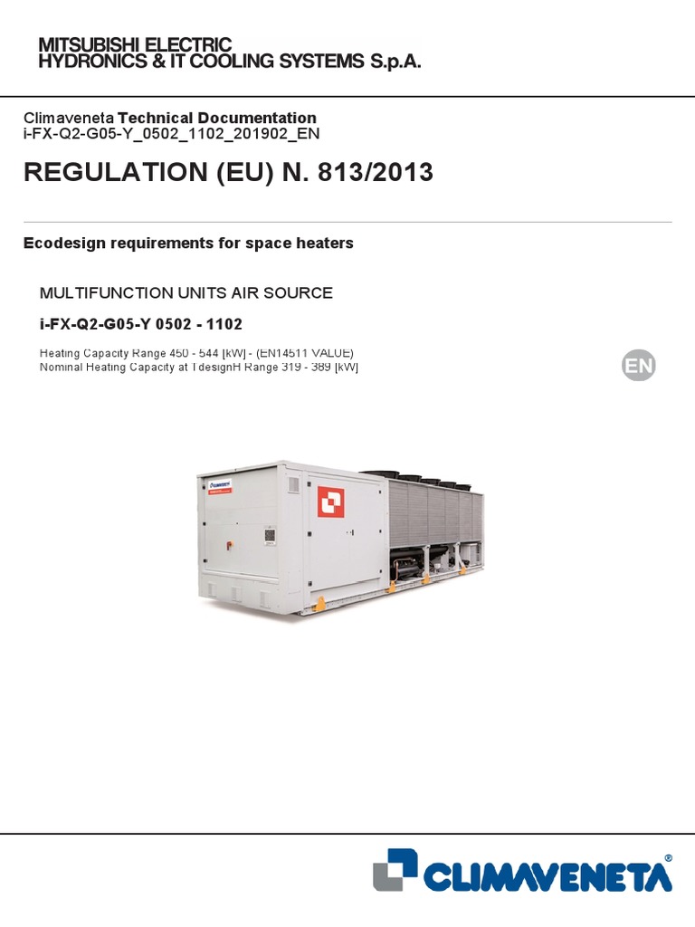 Technical Documentation - Regulation (EU) N. 813 - 2013 - i-FX-Q2-G05-Y SCOP | PDF | Heat Pump ...