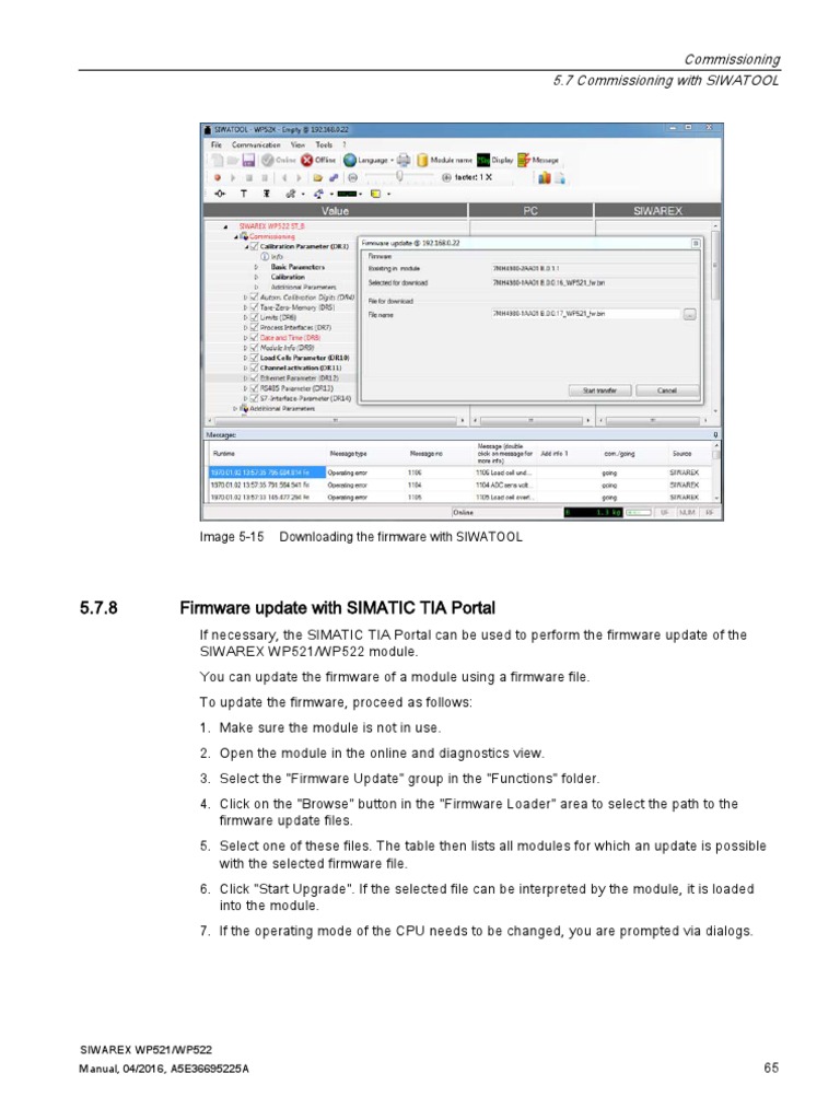 Manual SIWAREX WP521 WP522 en - PDF Page 65 | PDF