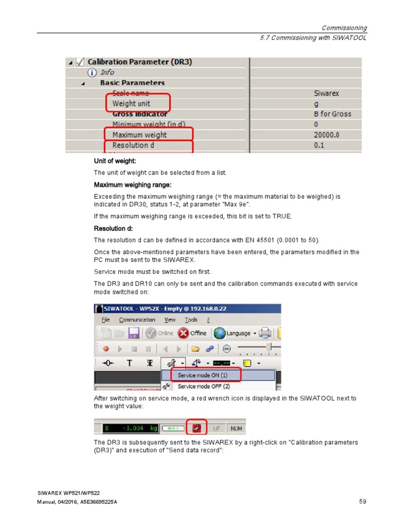 Manual SIWAREX WP521 WP522 en - PDF Page 59 | PDF