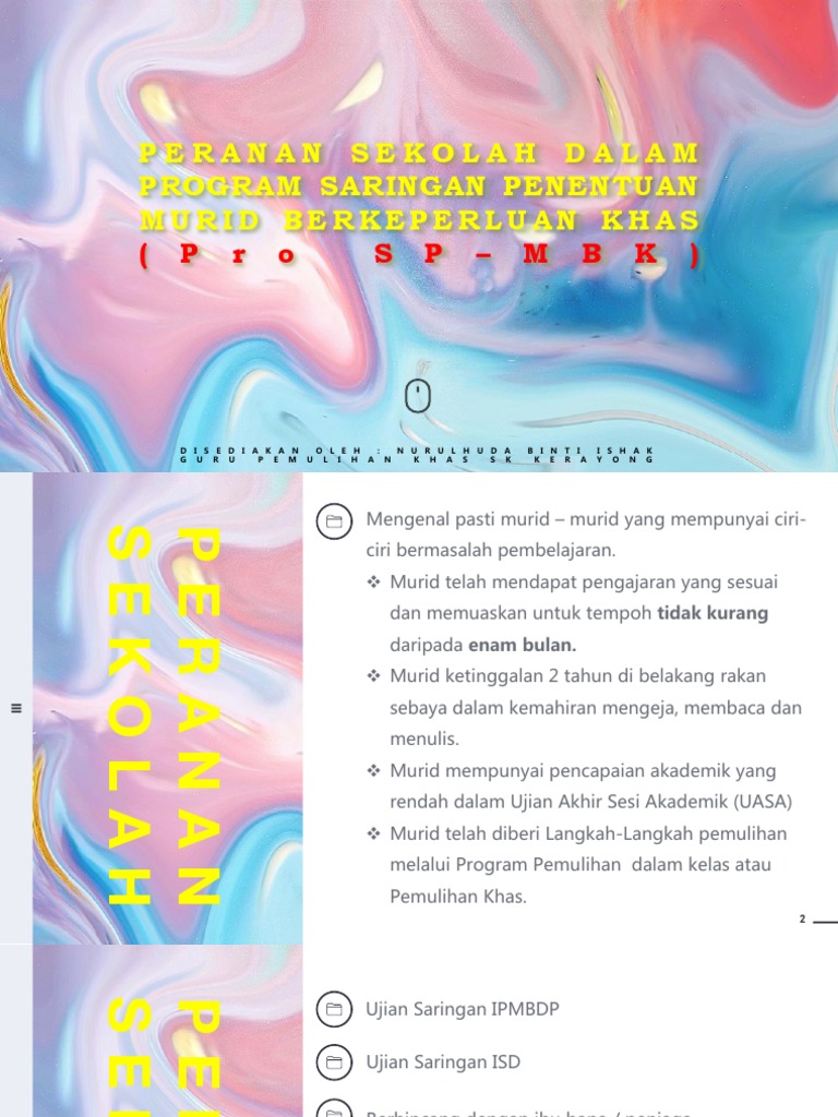 Peranan Sekolah Dalam Pro SP MBK | PDF