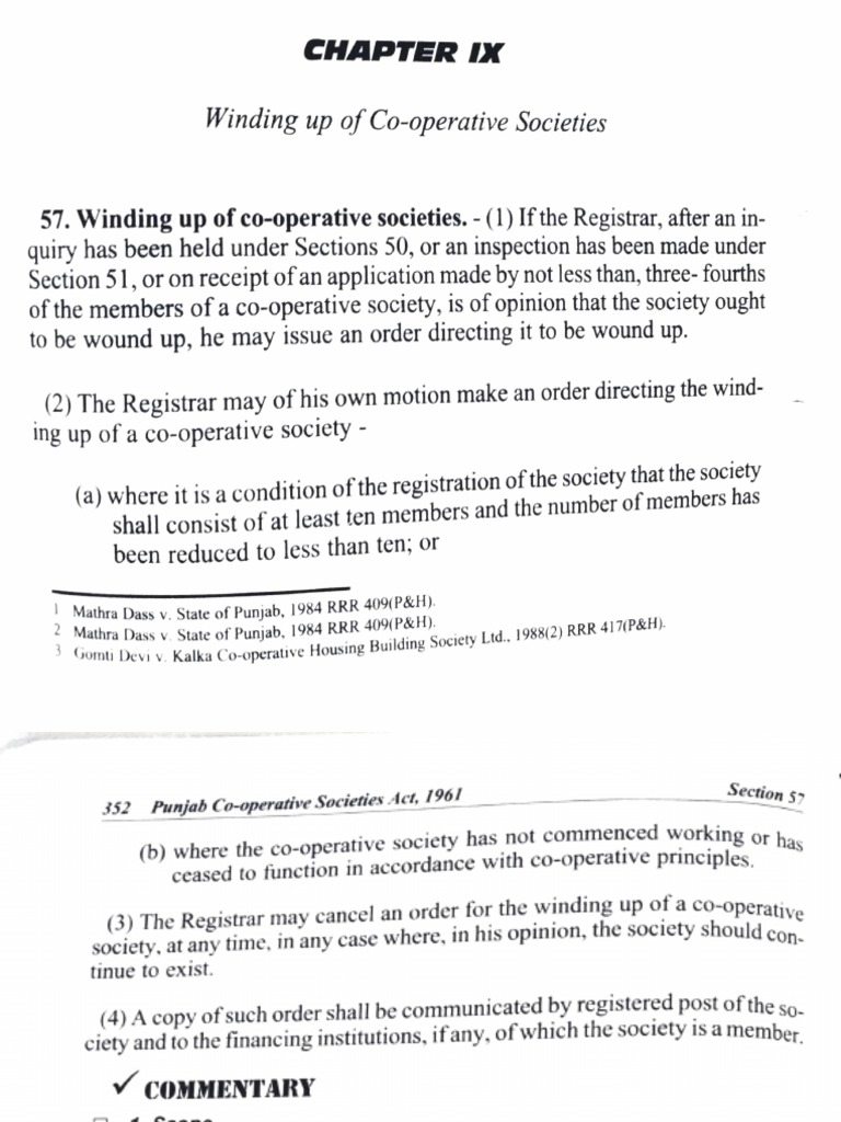 Winding Up Procedures for Co-operative Societies | PDF | Liquidation ...