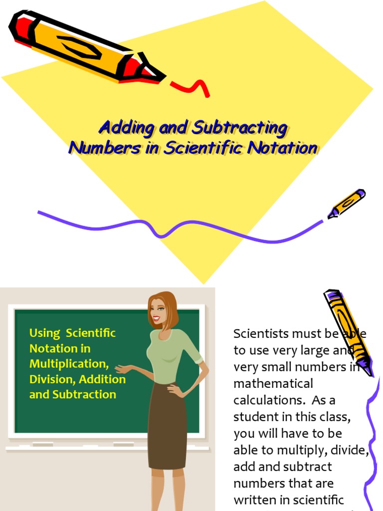 Add Subtract Scientific Notation | PDF