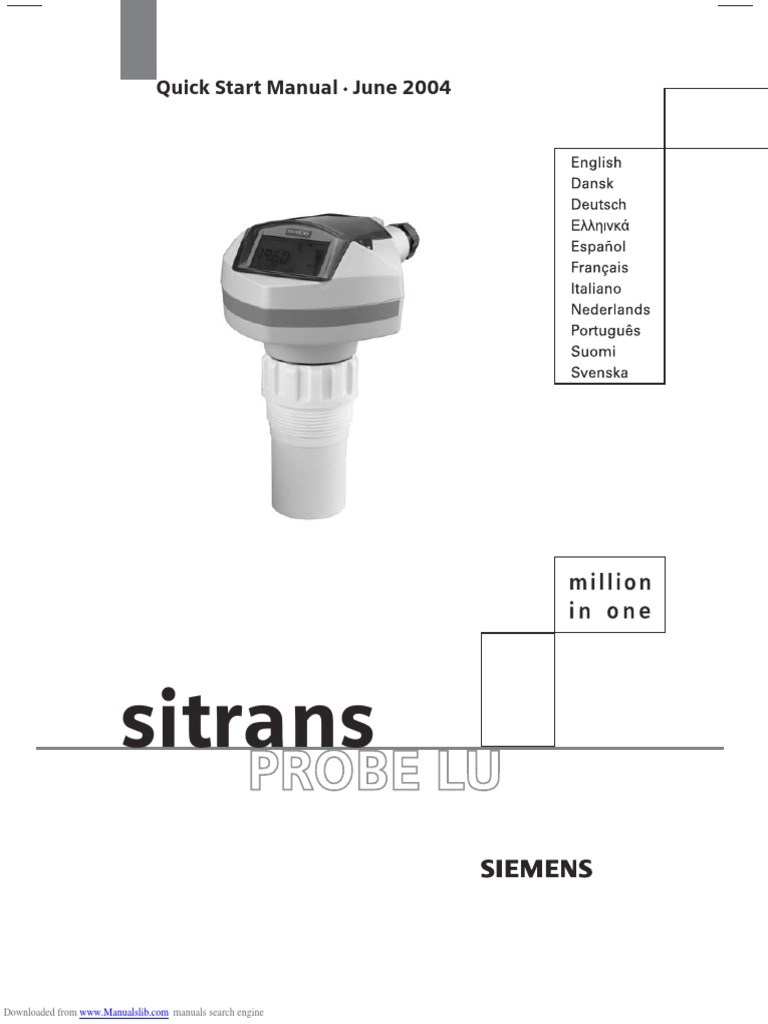 Siemens Sitrans Probe Lu | PDF | Electrical Wiring | Electrical Engineering