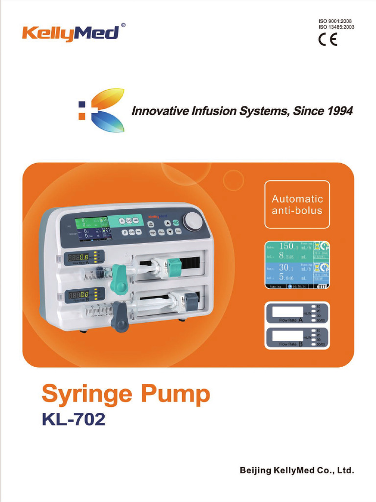 KL-702 Syringe Pump | PDF | Syringe | Manufactured Goods