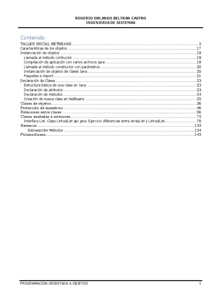 Introducción a NetBeans para Java | PDF | Objeto (informática) | Java (lenguaje de programación)