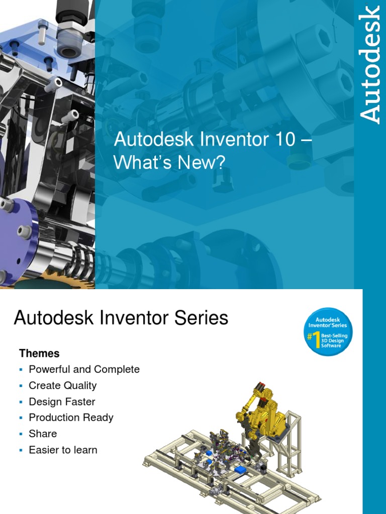 Autodesk Inventor 10 New Features | PDF | Auto Cad | Gear