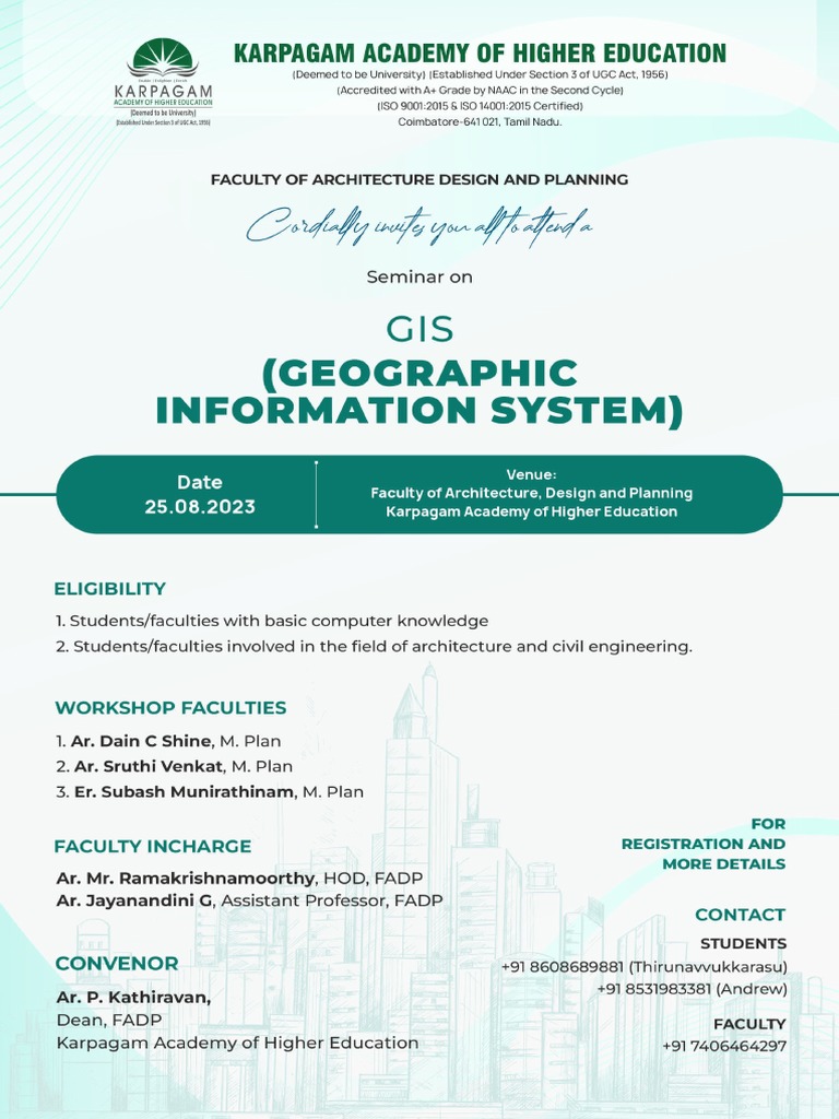 Gis Seminar Invitation & Schedule | PDF | Arc Gis | Geographic Information System