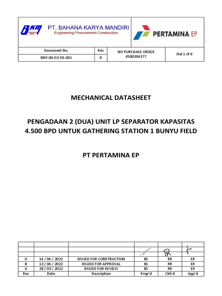 Mech - Data Sheet - Rev 0 | PDF | Applied And Interdisciplinary Physics | Chemistry