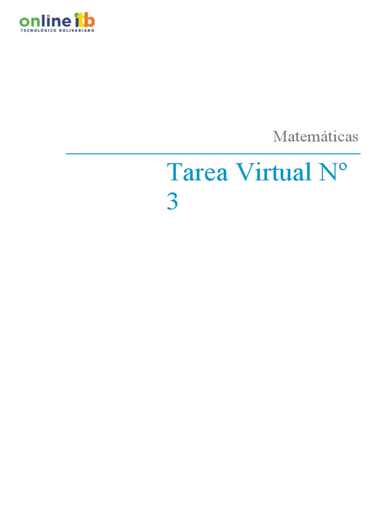 Tarea Virtual 3 Pendiente | PDF