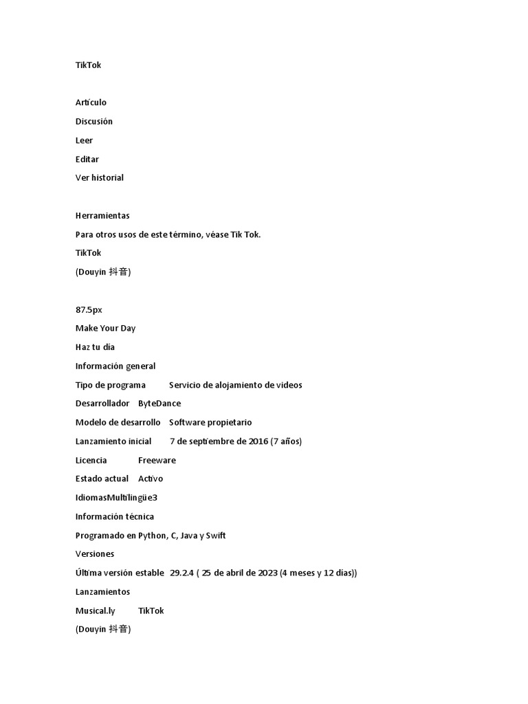 Tik Tok Descargar Gratis Pdf Software Informática