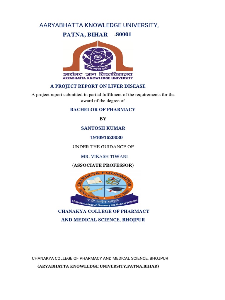 Santosh Kumar Project Report On Liver Disease | PDF