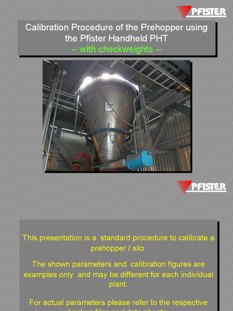 Calibration of Pre Hopper With PHT Using Weight | PDF | Calibration | Computer Engineering