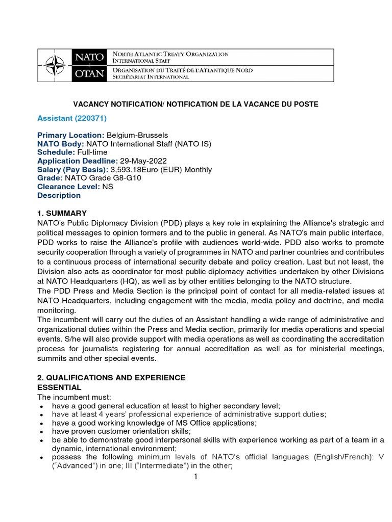 Assistant - PDD | PDF