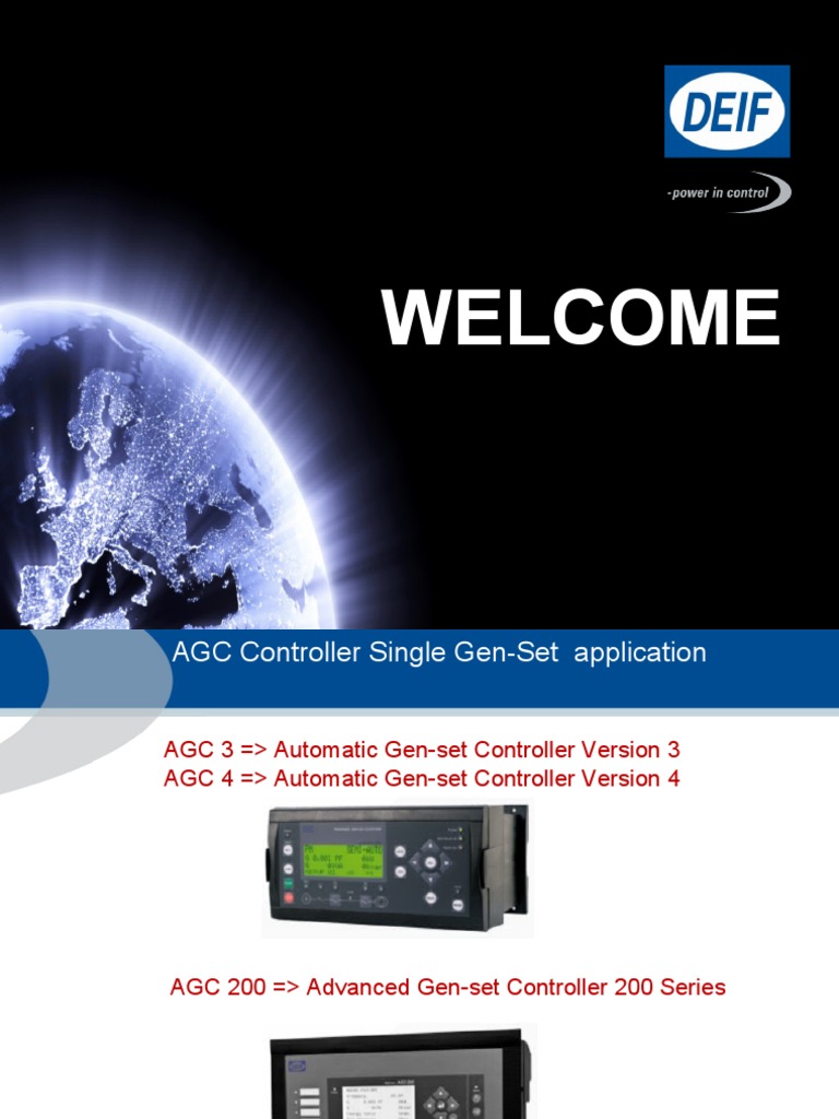 AGC 3&4&200 Serise Single Gen-Set Application With Deif Template 20.12. ...