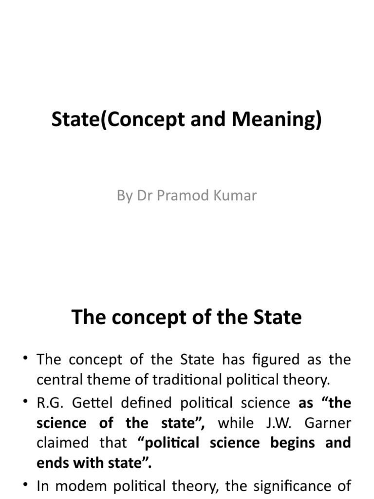 Defining the Concept of State in Politics | PDF