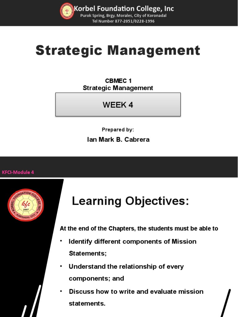 Mission Statement Components Overview | PDF | Strategic Management | Goal
