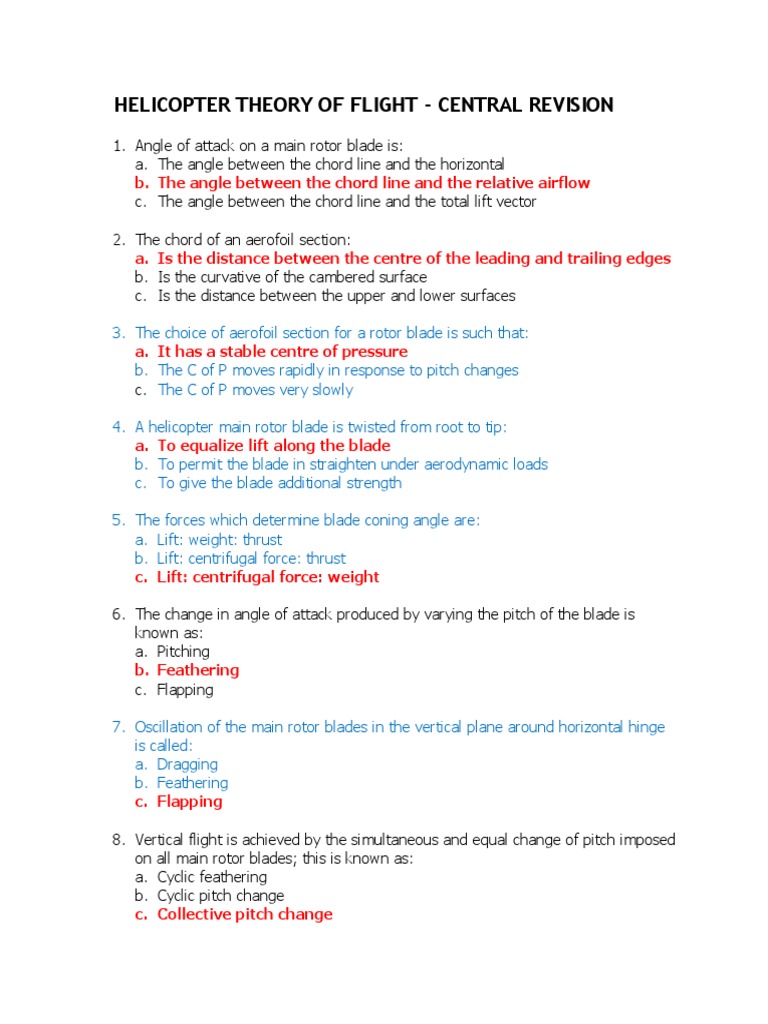 Theory of Flight-Helicopter | PDF | Helicopter Rotor | Helicopter