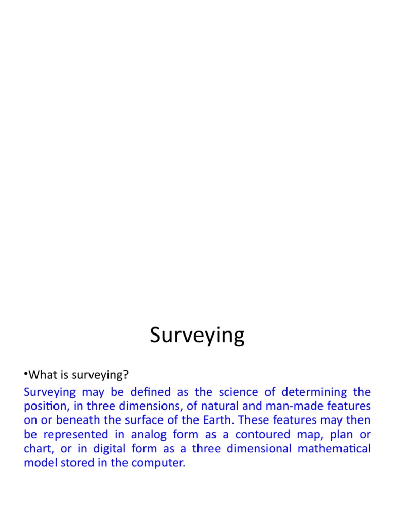 Surveying Basics | PDF | Surveying | Applied And Interdisciplinary Physics