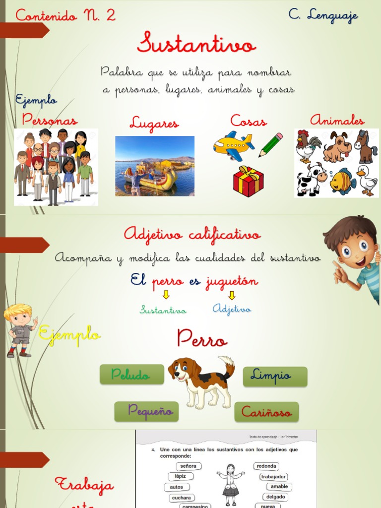 El Sustantivo y El Adjetivo | PDF