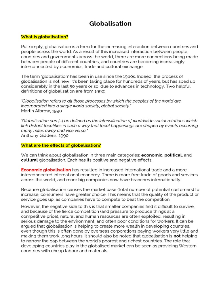 L1b Popcorn Reading | PDF | Globalization | Cultural Globalization