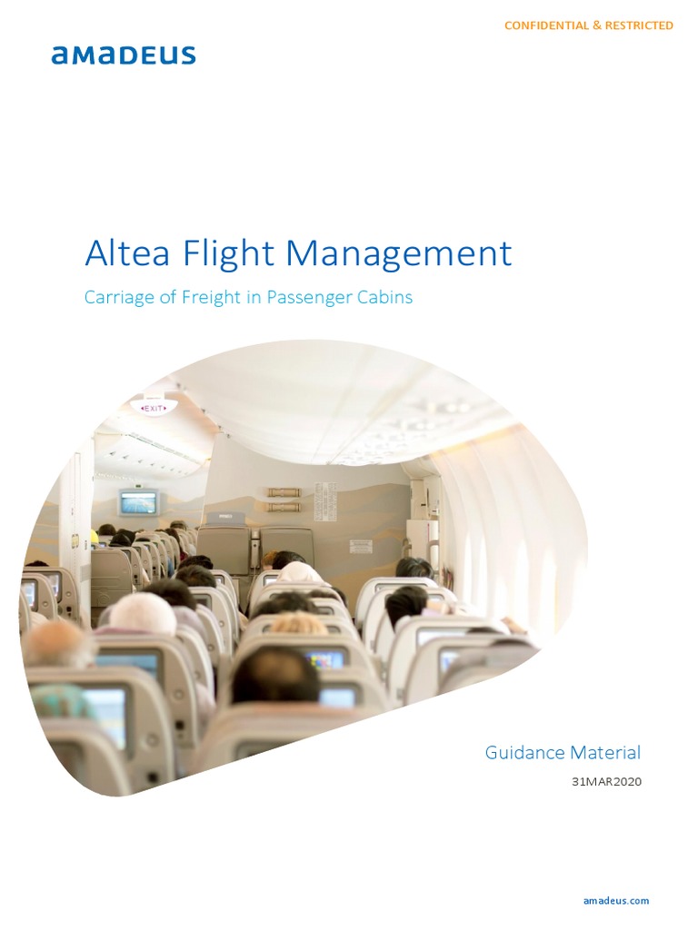 Freight Loaded in Pax Cabin - Ground Handling Guidelines v1.1 | PDF