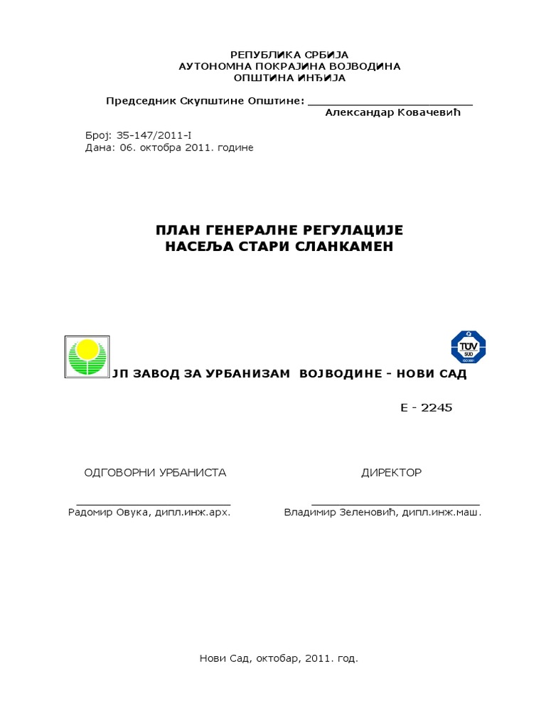 PGR Naselja Stari Slankamen | PDF